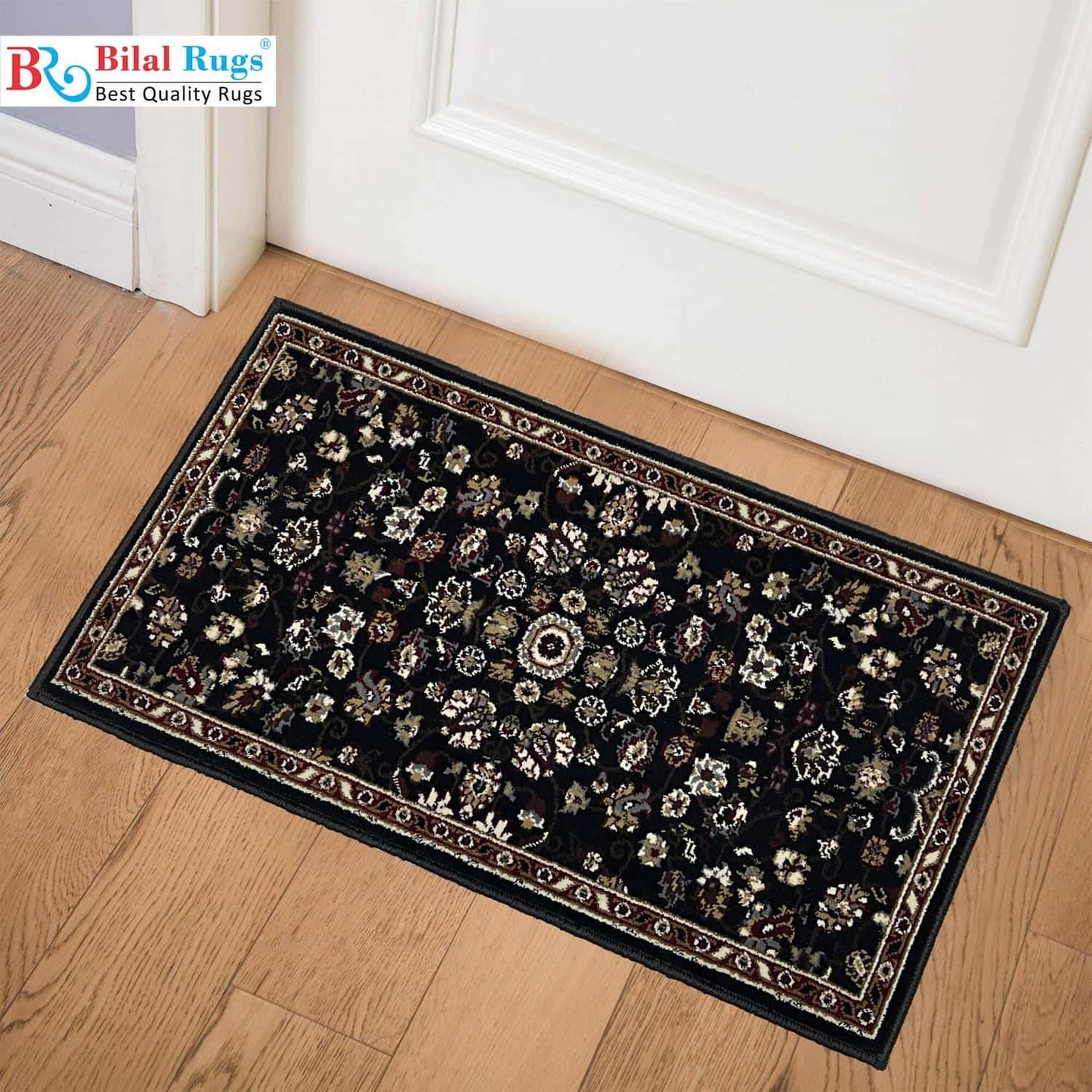 Black all over Polypropylene Woven Door Mat. Size : 40 cm x 75 cm ...